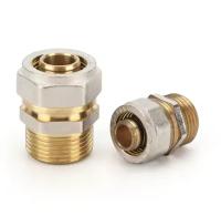 China Pressure Chrome Plated Brass Female PEX Compression Fitting 16-32MM PEX Fittings Brass Male Socket PEX Fitting for sale