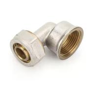 China NSF 61 Certified Brass Female Elbow Fittings PEX Fitting 16-32MM Female Thread Elbow PEX Compression Fitting for sale