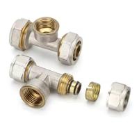 China 1Mpa Water Media Brass Elbow Fittings Female Connection PEX Fittings 1/2 3/4 1 Inch Female Thread Tee PEX Compression for sale