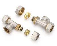 China 1Mpa Water Media Brass Elbow Fittings Female Connection PEX Fittings 1/2 3/4 1 Inch Female Thread Tee PEX Compression for sale