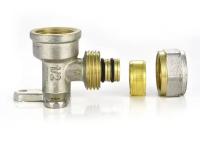 China Normal PEX Pipe Fittings Double Color Brass Compression Fitting PEX Brass Elbow With Seated for sale