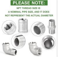 China NPT Round Brass Tee Compression Fittings 304 Stainless Steel 90 Degree Elbow,Hex bushing,Coupling,Thread Pipe Fitting for sale