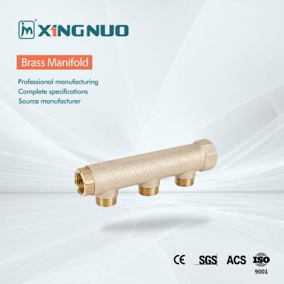 China Easy Installation Brass Distribution Manifold Rectangular Configuration Built for Durable Fluid Distribution Applications for sale