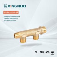 China Rectangular Brass Manifold with Multiple Ports Varies from 2 To 12 Ports Applicable to Hot Water and Natural Gas Systems for sale