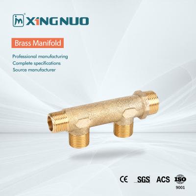 China Rectangular Brass Manifold with Multiple Ports Varies from 2 To 12 Ports Applicable to Hot Water and Natural Gas Systems for sale