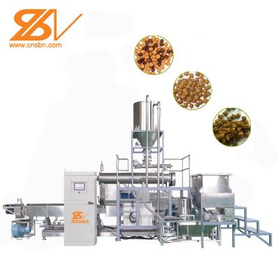 China SS304 Automatic Twin Screw Extruder Pet Food Processing Line - 150-1000kg/h Capacity, Food Grade Stainless Steel for sale