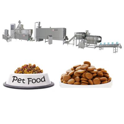 China Twin Screw Automatic 200-250kg/H Dry Pet Food Machine Dog Cat Food Extruder for sale