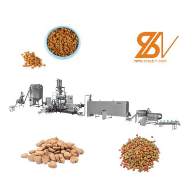 China Full Automatic Pet Dog Cat Extruder Making Production Line 3Ton/h Twin Screw for sale