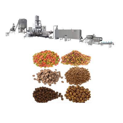 China Twin Screw Extruder Automatic Pet Food Production Line 100-6000kg/h for sale