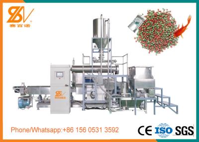 China Twin-Screw Fish Feed Extruder Machine with BV Certification - 100-1000 KG/H Capacity, 380V/220V Options for sale