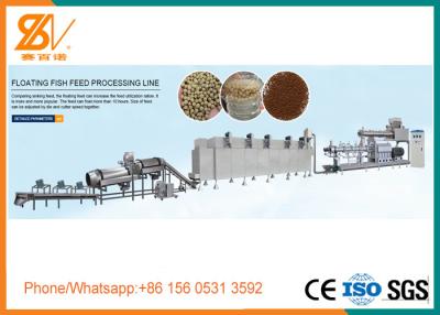China Animal Feed Processing Equipment 100-150KG/H to 3-5TON/H Capacity Floating Sinking Pellet Extruder for sale