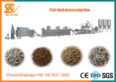 China Fully Automatic Fish Shrimp Feed Processing Line 200-260kg/h Twin Screw Extruder for sale