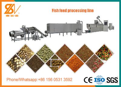 China Twin-Screw Fish Feed Pellet Machine with 120-550 kg/h Capacity for Floating and Sinking Feed Production for sale
