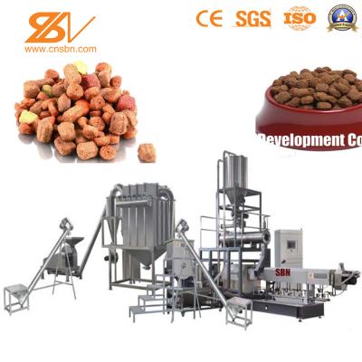 China Stainless Steel Pet Food Production Line 140-1000kg/h with Twin Screw Extruder and 9 Patents for sale