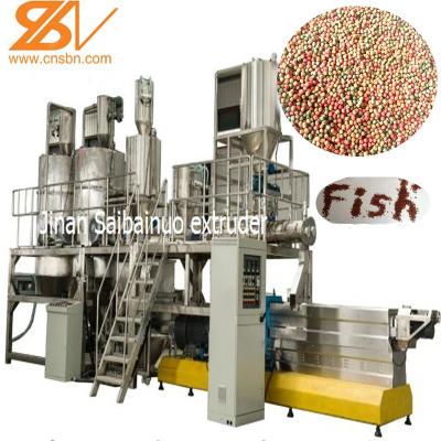 China Automatic Fish Feed Pellet Extruder Machine 100-600kg/h Capacity for Catfish Shrimp Aquaculture for sale