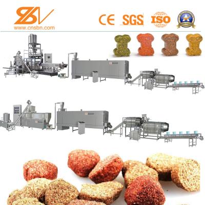 China Stainless Steel Dog Food Extruder Machine 500-600kg/h Capacity with Double-Screw Design for Pet Food Production for sale