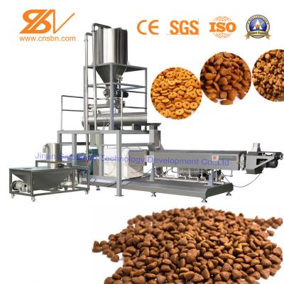 China Fully Automatic Dry Dog Food Processing Line 120-150 kg/h Pet Extruded Food Machine for sale