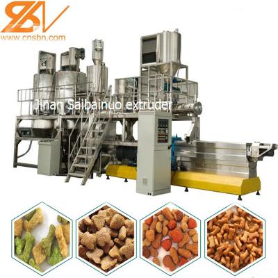 China 500-600 kg/h Pet Food Extruder Machine Twin Screw 380V 50Hz for Dog Cat Fish Feed for sale
