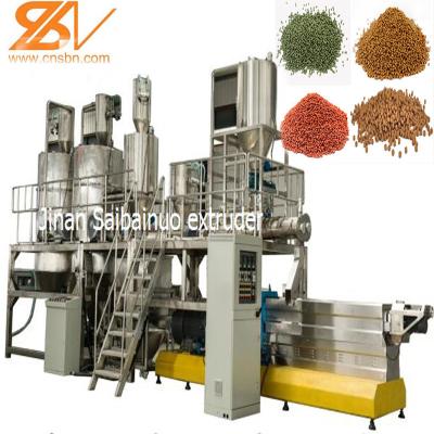China Twin Screw Pet Food Extrusion Equipment 100-6000kg/h Stainless Steel 201 for sale
