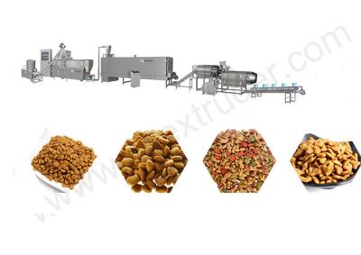 China Dry Kibble Pet Food Extruder Machinery Production Line 100-160kg/h to 4-6t/h Capacity for Dog Cat Fish Feed for sale