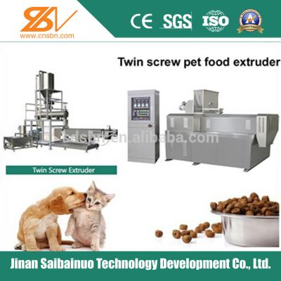 China Automatic Pet Food Making Machine 100kg/h-6t/h Production Capacity with 76-280Kw Power Range for sale