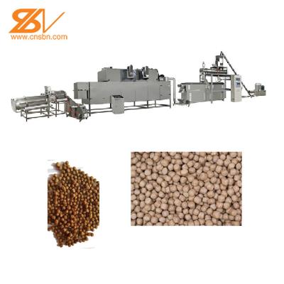 China Twin Screw Fish Feed Pellet Machine 200-260KG/H Floating Feed Extruder for sale