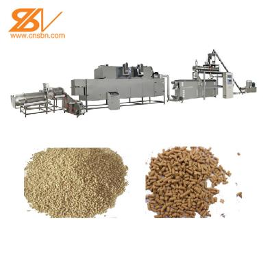 China 500-800kg/H Aquatic Fish Feed Extruder Machine Twin Screw Fish Food Maker Plant for sale