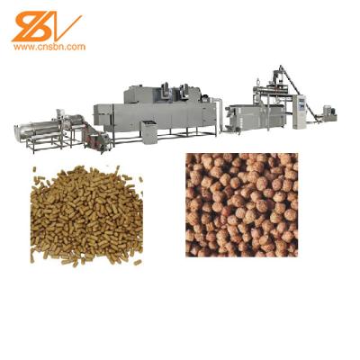 China Dual Screw Fish Feed Extruder 100kg/h to 6t/h for Floating Feed Pellets for sale