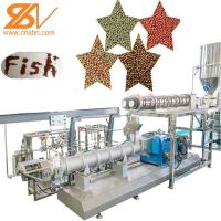 China Double Screw Fish Feed Extruder 200-260kg/h Floating Feed Production Line Machine for sale