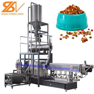China Stainless Steel Dry Dog Pet Food Pellet Extruder Machine 100-300 kg/h for sale
