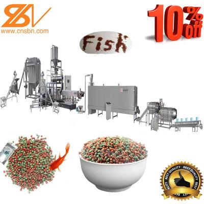 China Floating Sinking Fish Feed Processing Machine 100-160kg/h Output 95KW Power for sale