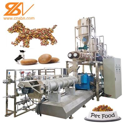China Fully Automatic 500kg/h Pet Food Production Line with SUS304 Stainless Steel Construction for sale