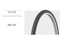 China 26x1 3/8 size black rubber tire for lady bicycle for sale