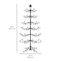 China Black Iron 6 Feet Freestanding Christmas Tree Metal Frame for Commercial Holiday for sale