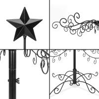 China Black Iron 6 Feet Freestanding Christmas Tree Metal Frame for Commercial Holiday for sale