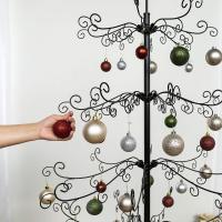 China Black Iron 6 Feet Freestanding Christmas Tree Metal Frame for Commercial Holiday for sale