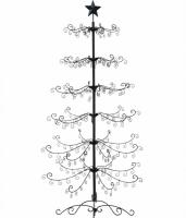 China Black Iron 6 Feet Freestanding Christmas Tree Metal Frame for Commercial Holiday for sale