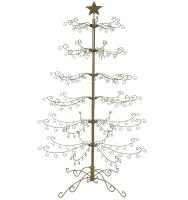 China Modern 6 Feet Golden Iron Freestanding Christmas Tree Holiday Centerpiece for Business Venues for sale