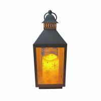 China Clear Glass Panels Vintage Style Lantern Rustic Outdoor Decorative Lighting Fixture Ideal for Garden Patio Porch and Home for sale