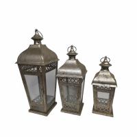 China Black Metal Lantern Incorporating Top Vent for Heat Release Enhances Safety and Aesthetic Appeal in Outdoor Environments for sale