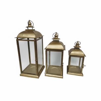 China Black Metal Lantern Incorporating Top Vent for Heat Release Enhances Safety and Aesthetic Appeal in Outdoor Environments for sale