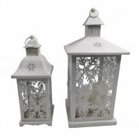 China Round Decorative Metal Lantern Matte Finish Elegant Outdoor Indoor Lighting Fixture for Garden Patio and Home Decoration for sale
