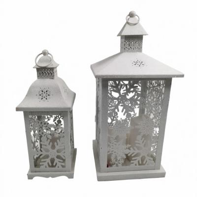 China Round Decorative Metal Lantern Matte Finish Elegant Outdoor Indoor Lighting Fixture for Garden Patio and Home Decoration for sale