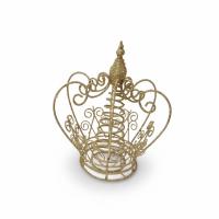 China Festivals Metal Wire Crown Golden Powder Finish for Christmas Halloween Events for sale