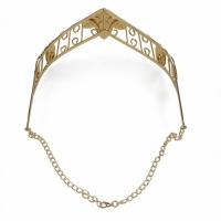 China Gloden Plating Finish Metal Halloween Wearing Cap for Festivals Events for sale