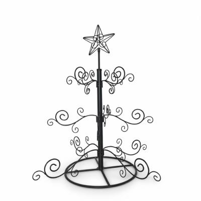 China Easy Assembly 2 Feet Tabletop Iron Christmas Tree Made from Iron Wire Perfect for Office Home and Retail Holiday Display for sale