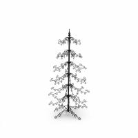 China Typically Green 6 Feet Iron Christmas Tree Featuring Freestanding Iron Base Ideal for Trade Shows and Exhibition Holiday Themes for sale