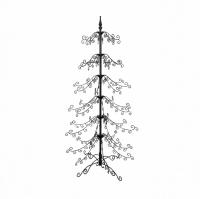 China Typically Green 6 Feet Iron Christmas Tree Featuring Freestanding Iron Base Ideal for Trade Shows and Exhibition Holiday Themes for sale