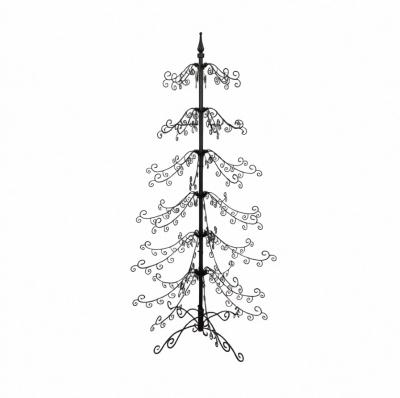China Typically Green 6 Feet Iron Christmas Tree Featuring Freestanding Iron Base Ideal for Trade Shows and Exhibition Holiday Themes for sale