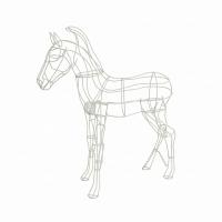 China Matte Finish Wireframe Metal Reindeer Decoration Indoor Holiday Accent for Commercial Lobbies for sale